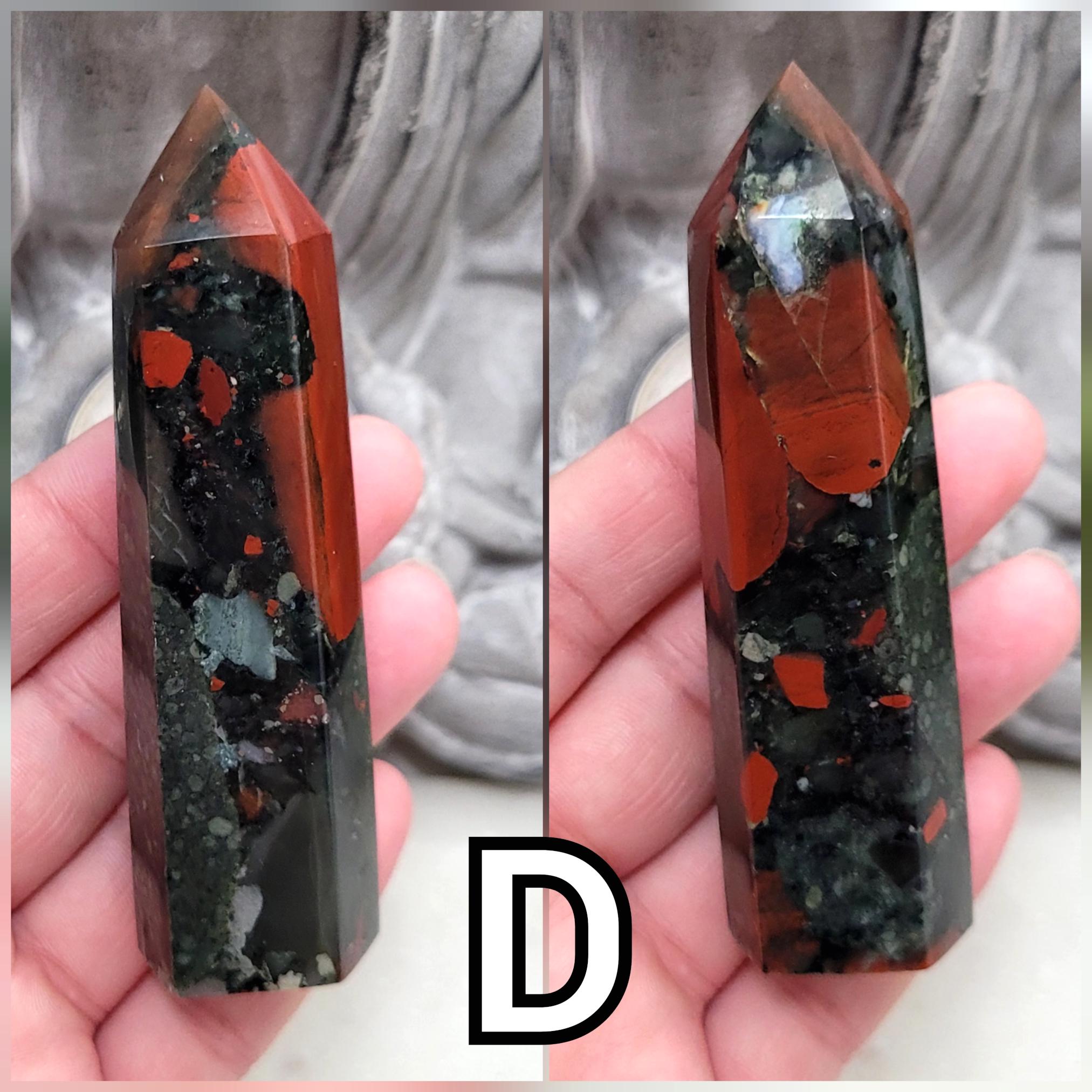 African Bloodstone Towers, Deep Red Bloodstone, Crystal for Display ...