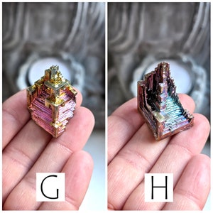 Mini Bismuth Specimen, Iridescent Crystal Treasures, Lab-grown Bismuth ...