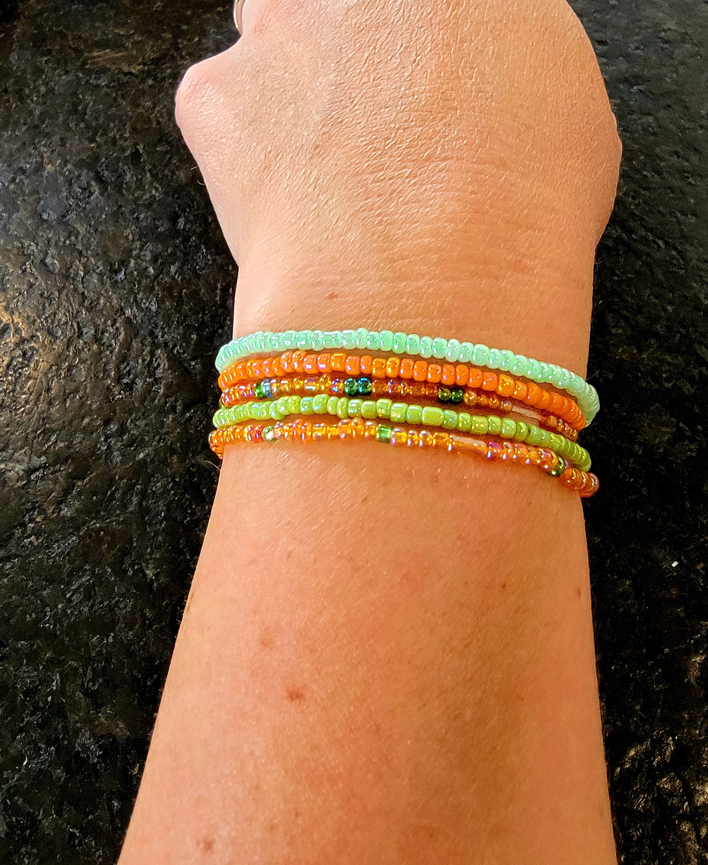 Glass 2mm Seed Bead Bracelet Anklet Stackable Stretchable Etsy