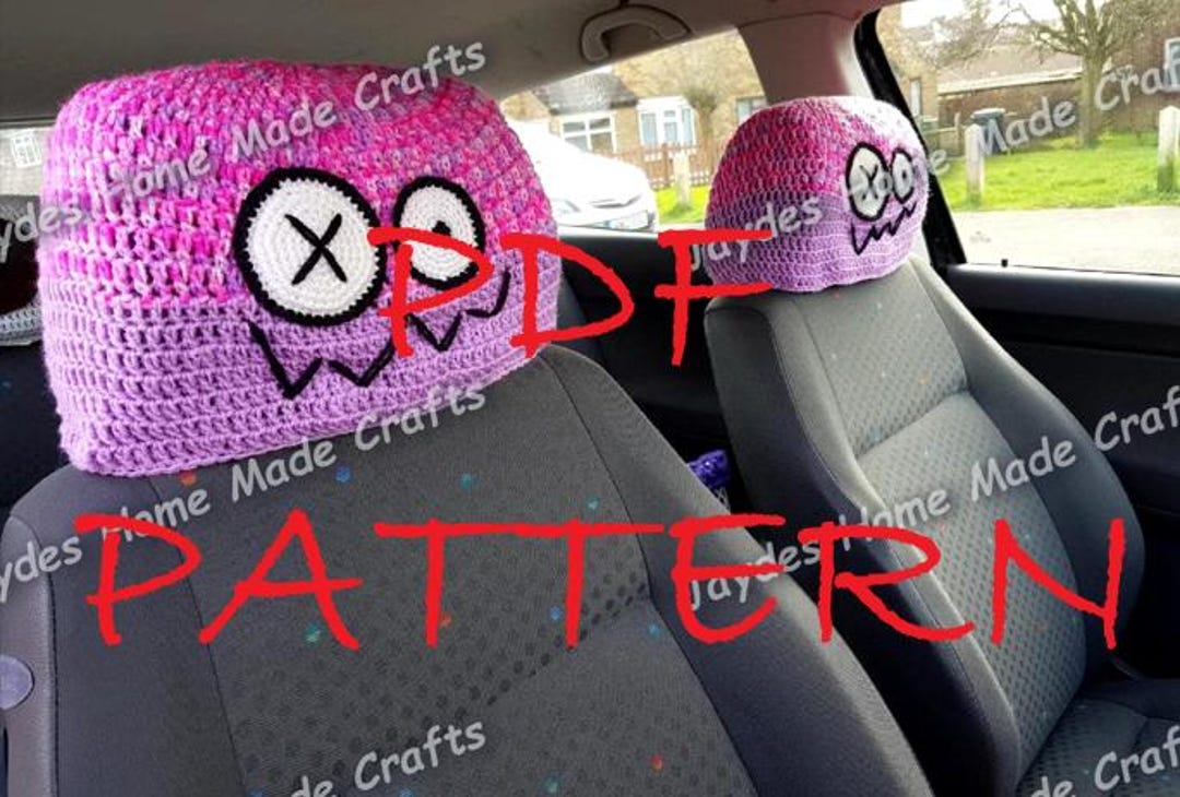 Funny Face Headrest Covers PDF Pattern - Etsy