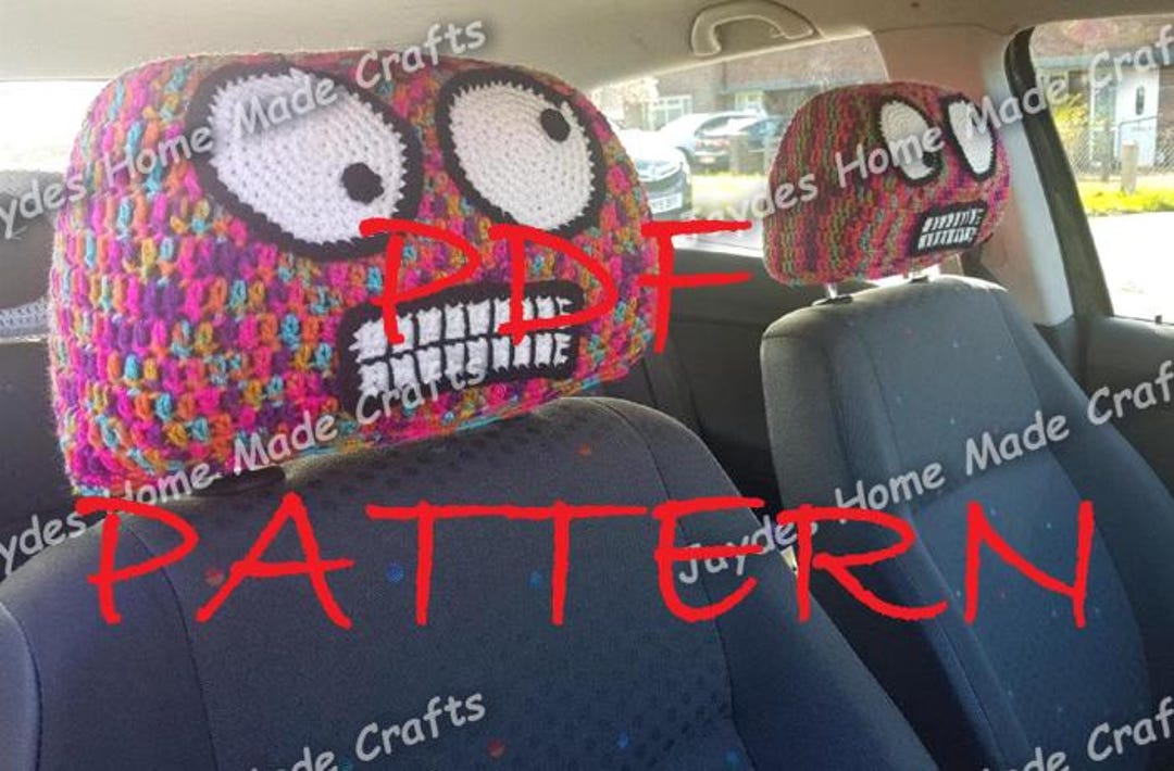 Cringe Face - PDF Crochet Headrest Covers Pattern - Etsy Denmark
