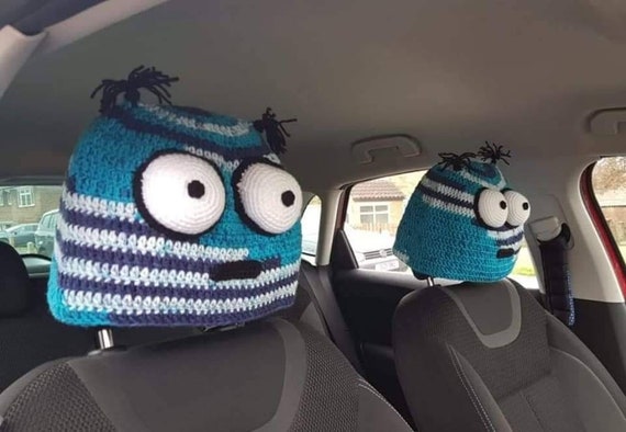 Blue Boggle Eyes Headrest Covers | Etsy