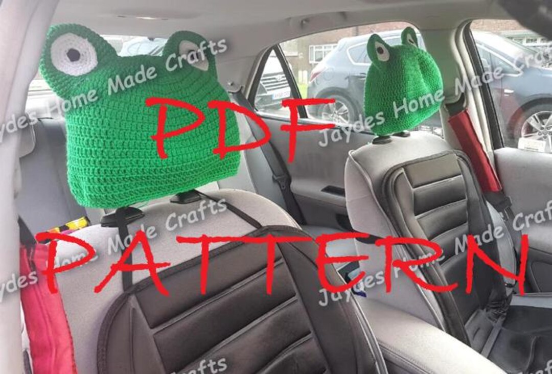 Frogs - PDF Crochet Headrest Covers Pattern - Etsy