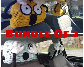 Crochet Car Headrest Cover Pattern - Etsy