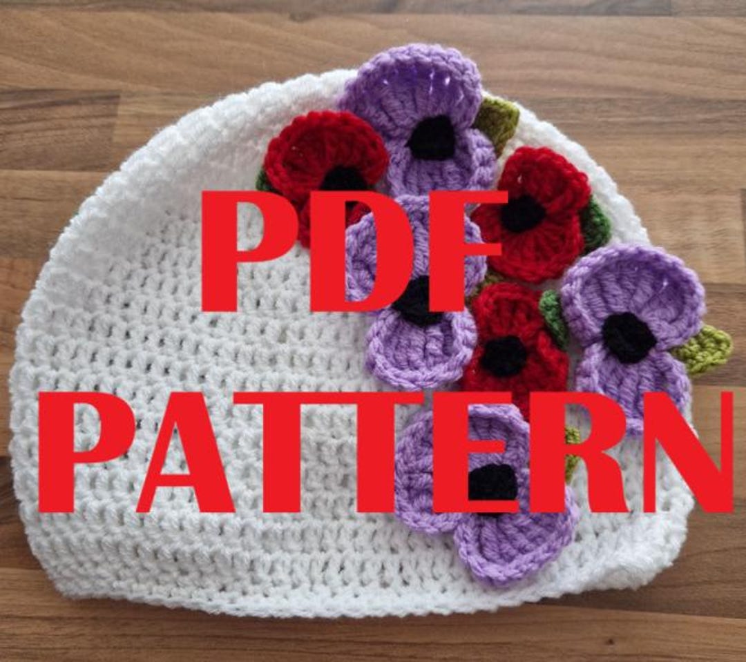 Poppies - PDF Crochet Headrest Covers Pattern - Etsy
