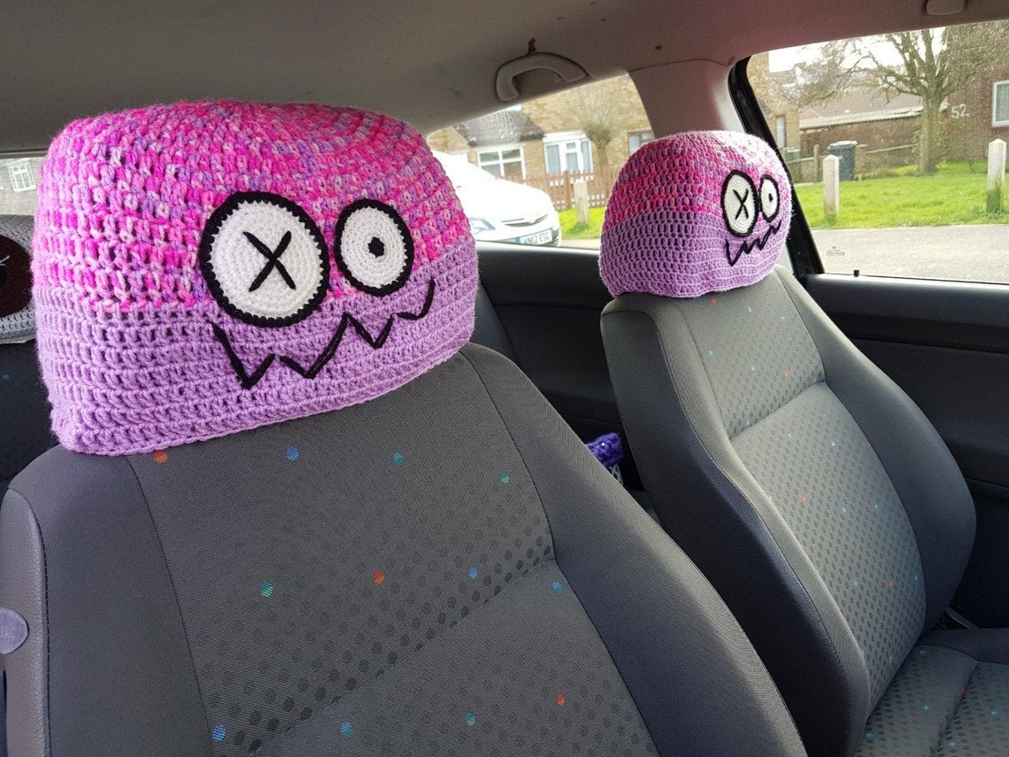 Funny Face Car Head Rest Covers PATTERN ONLY | Etsy
