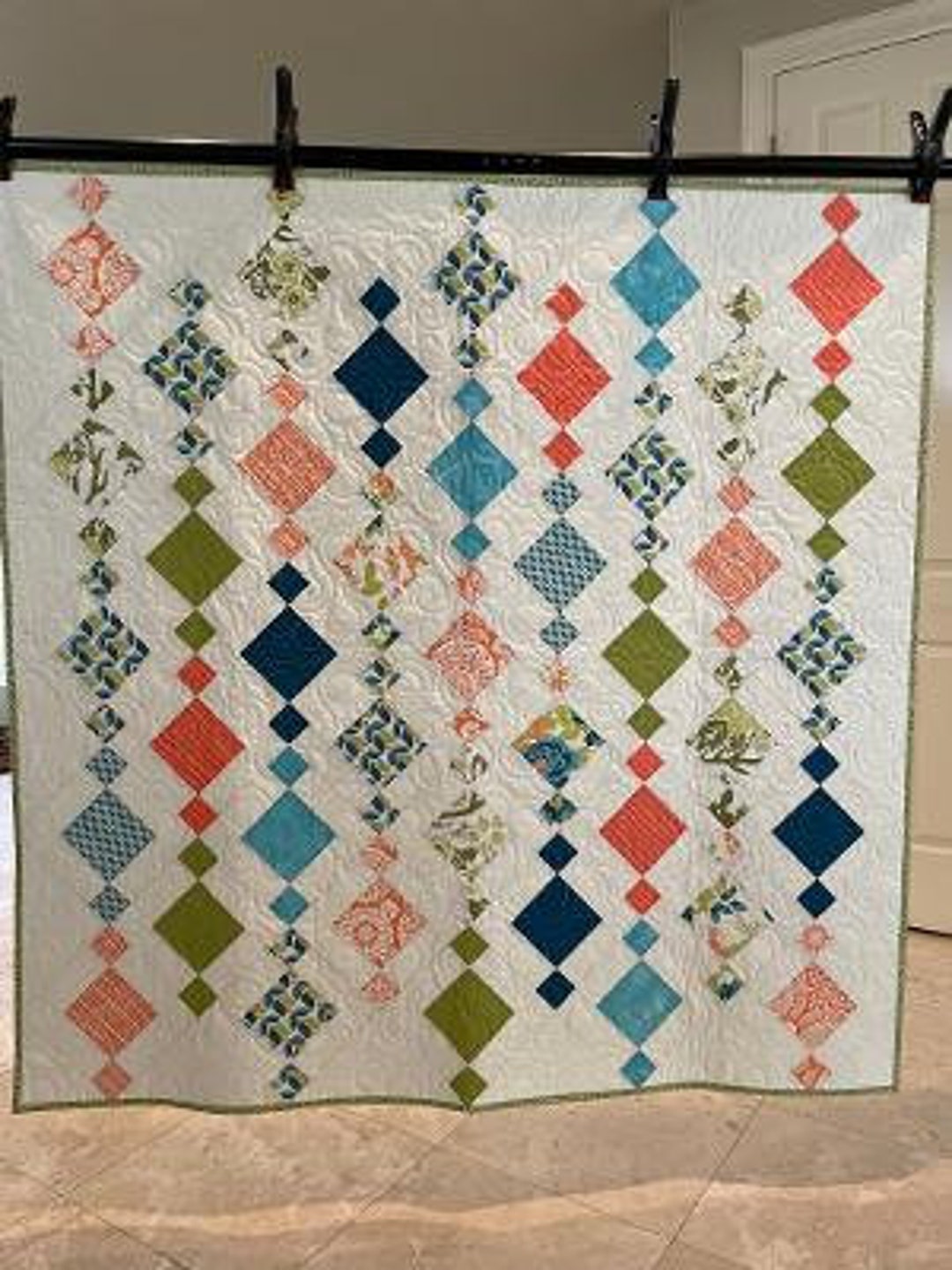 Chandelier Quilt #2 With Pearls Desire Quilting - Etsy