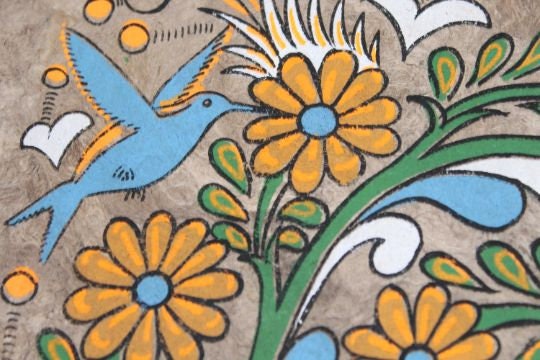 Papel amate hecho a mano pintado a mano / Papel amate pintado - Etsy México