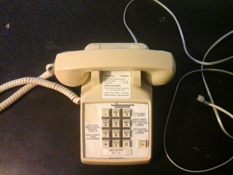 Vintage Push Button Telephone With Cord - Etsy