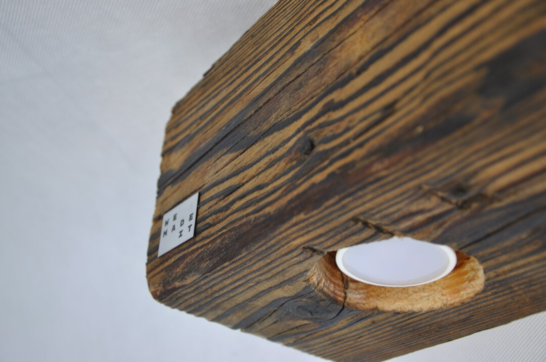 Lamp From an Old Wooden Beam 70 Years, Real Oak, Wood Lamp Rustic, Loft ...