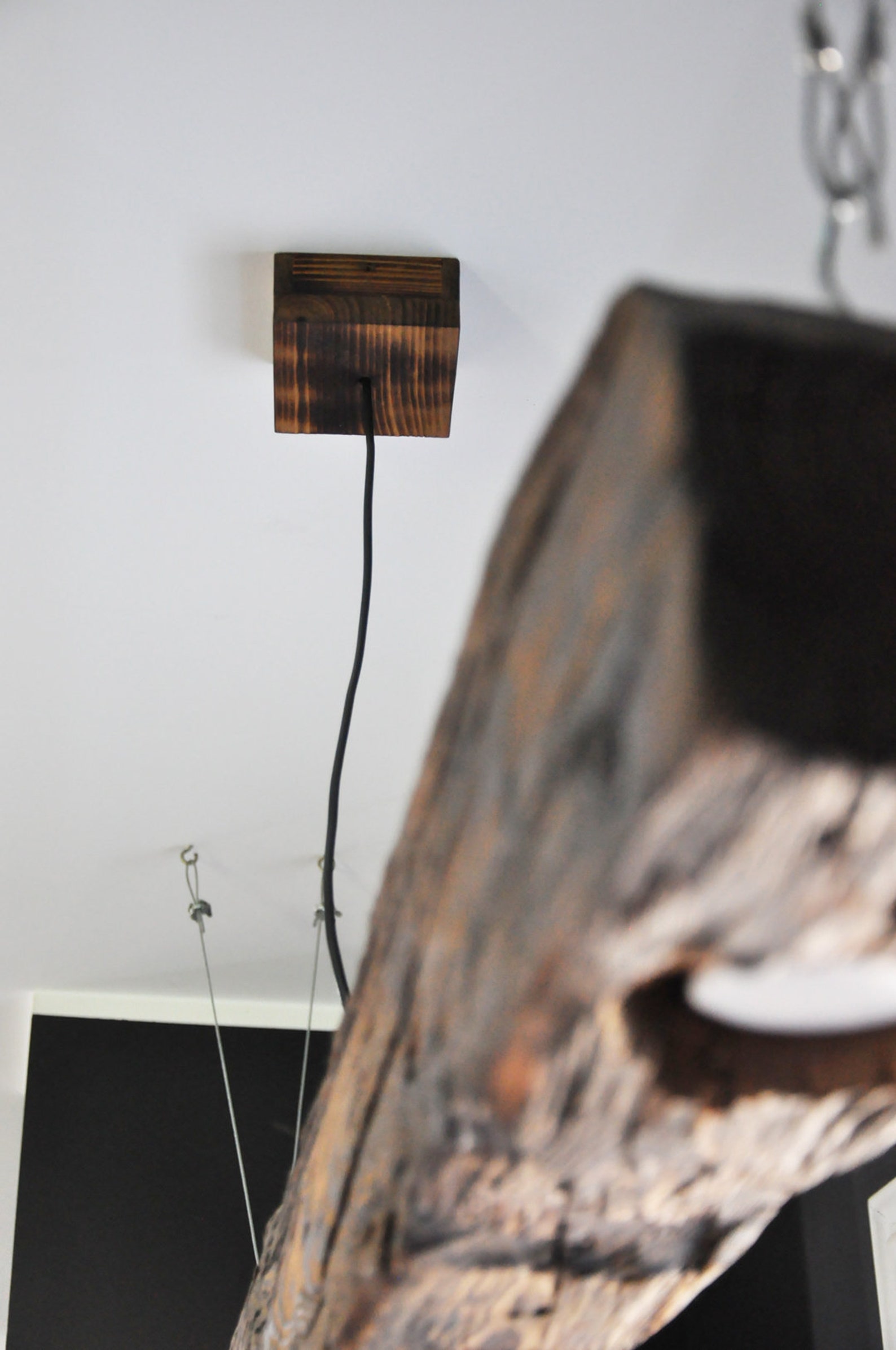 Lamp From an Old Wooden Beam 70 Years, Real Oak, Wood Lamp Rustic, Loft ...