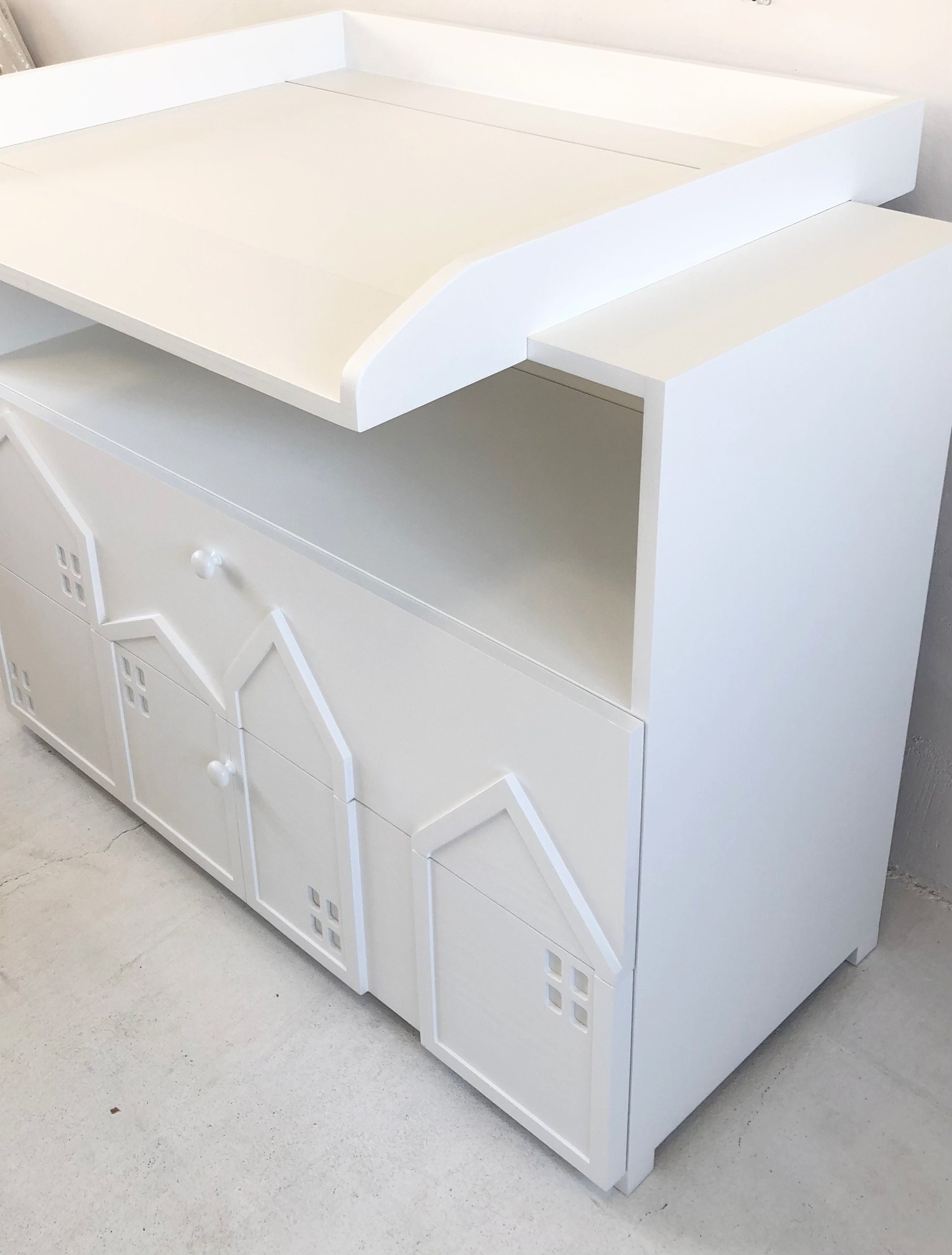 Solid Chest of Drawers With a Changing Table for Babies White Original ...