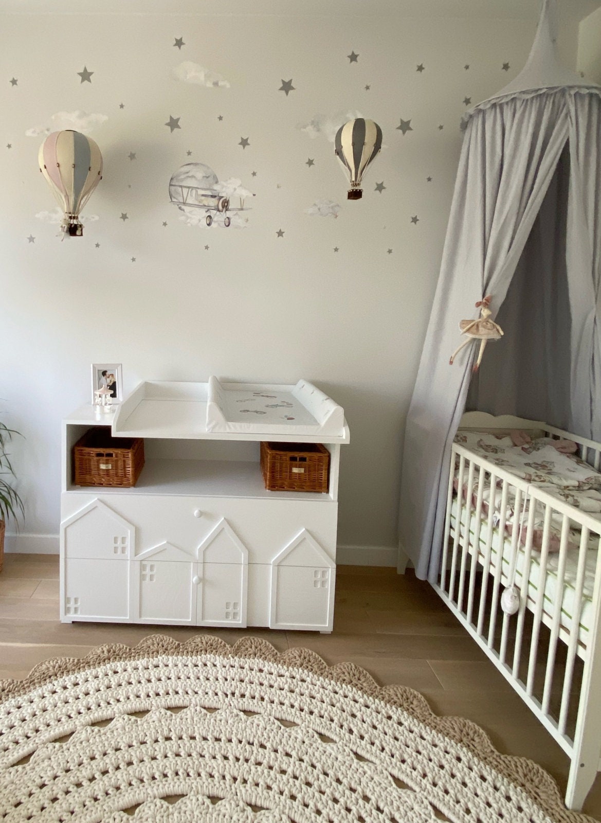 Solid Chest of Drawers With a Changing Table for Babies White Original ...