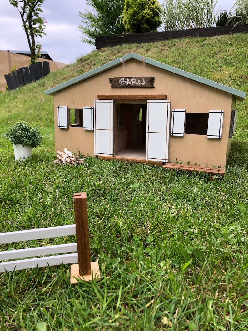 Establo de caballos grande y elegante con 6 puestos como - Etsy España