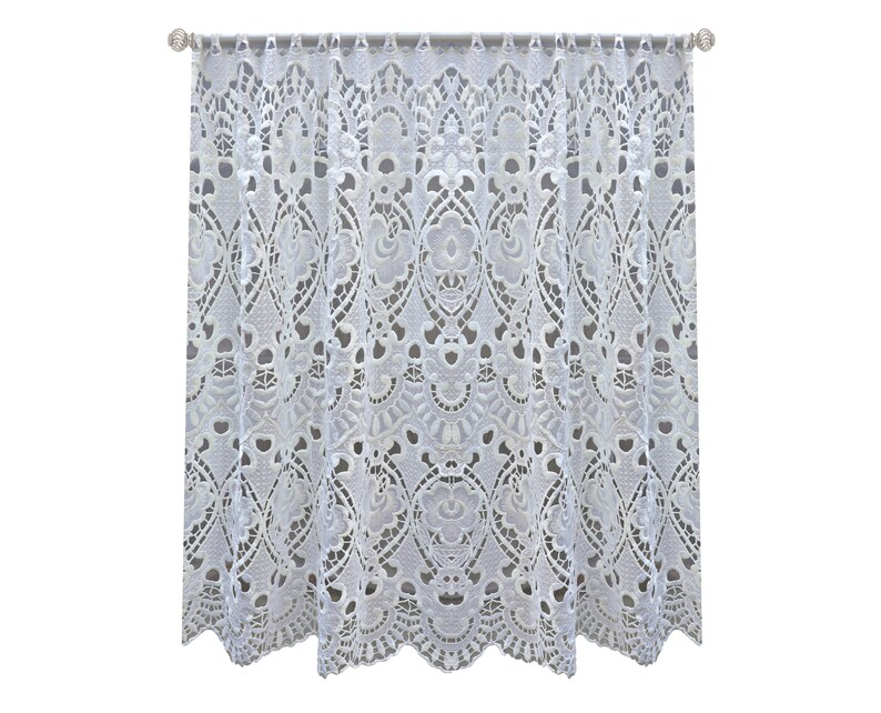 3pc Floral Kitchen Embroidery Sheer Transparent Valence Window - Etsy