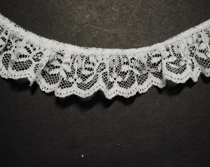 White Lace Trim, 4 Wide, 5 YARDS, Apparel, Lingerie, Bridal Accessories ...