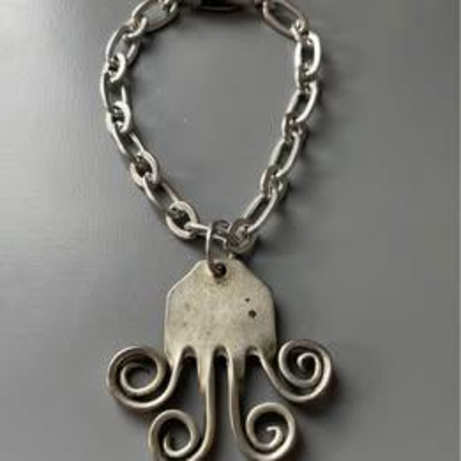 7.25" Stainless Steel Paperclip Statement Bracelet With Whimsical ...