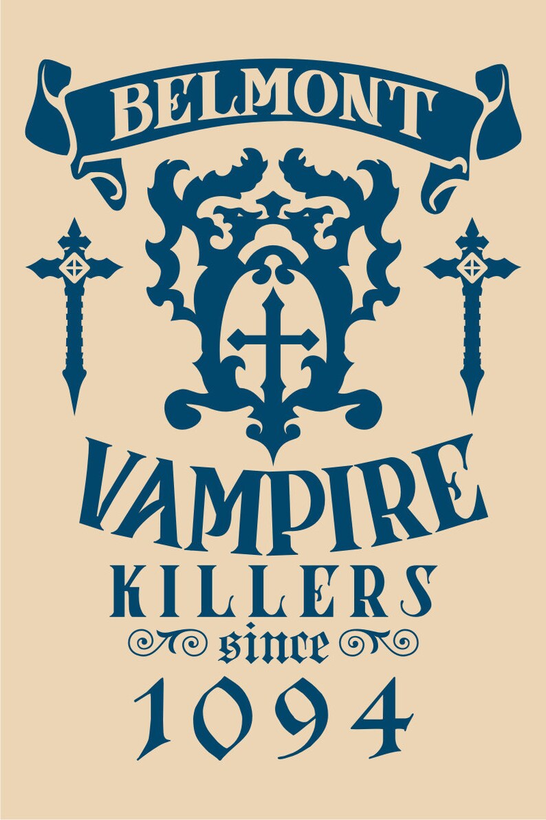 Vampire Hunter Belmont Create Diy Family Crest Castlevania Gifts With ...
