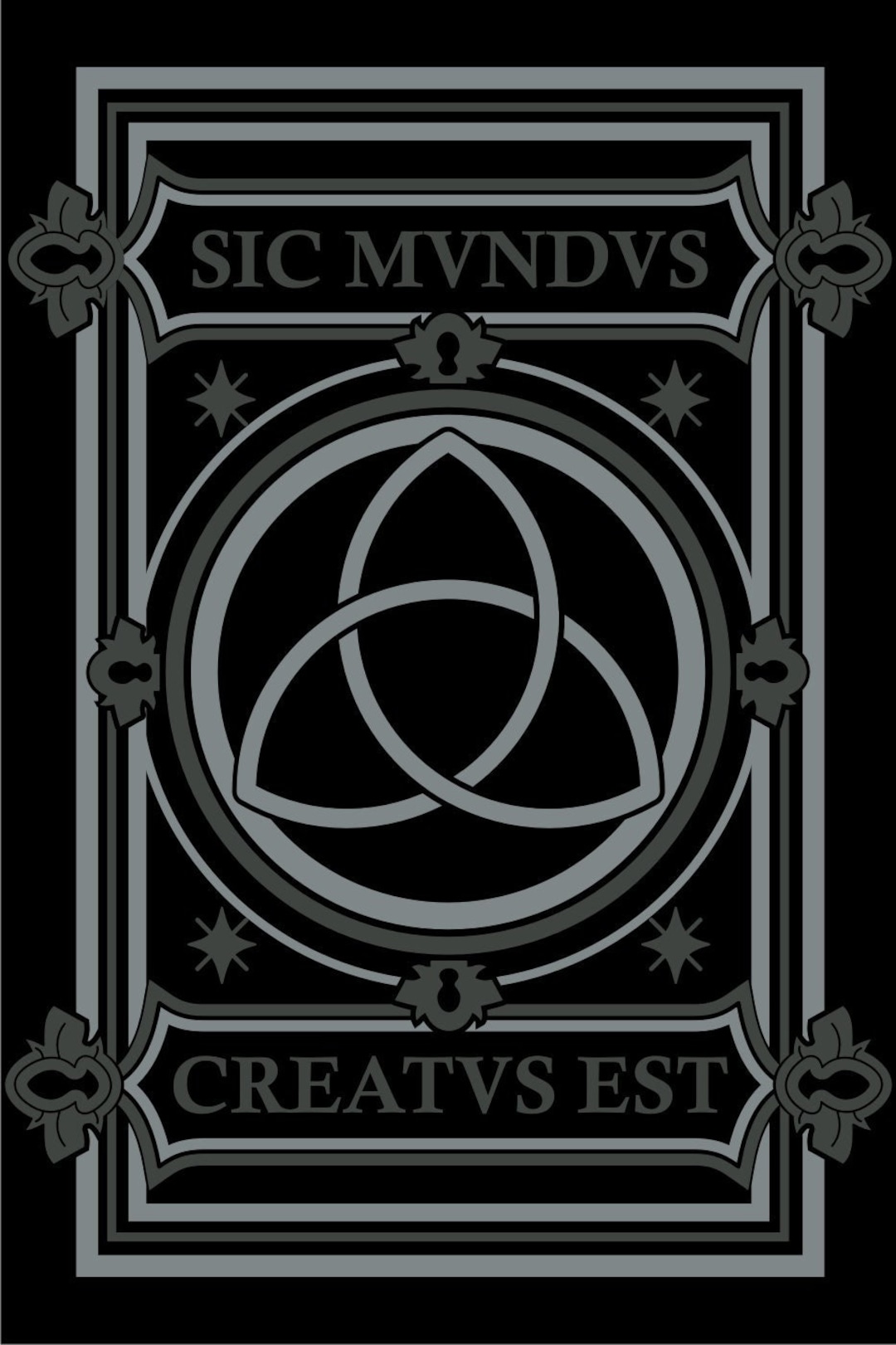 The Dark Vector Symbol Triquetra Cdr Pdf Svg Png Plotter Vinyl Cut - Etsy