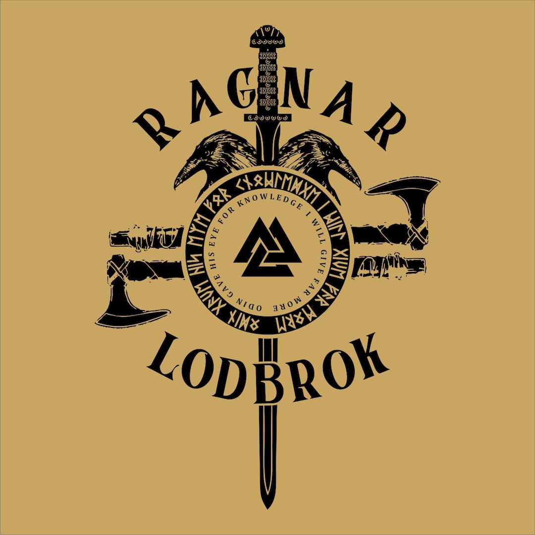 Ragnar Lodbrok Vector Editable Vikings Ax and Sword Create Unique ...