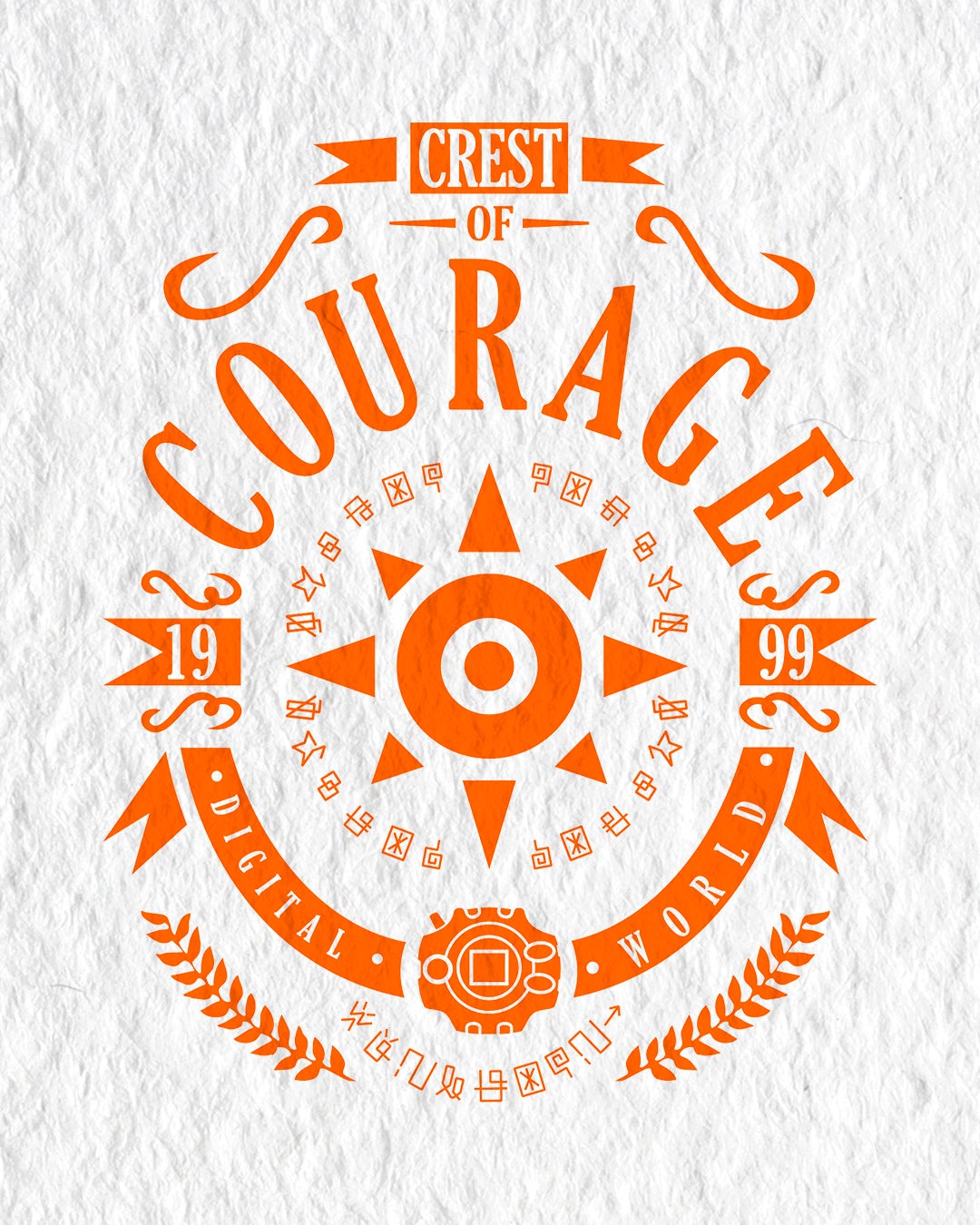 Courage Digimon Badge Cdr Pdf Svg Eps Png Plotter Printing - Etsy