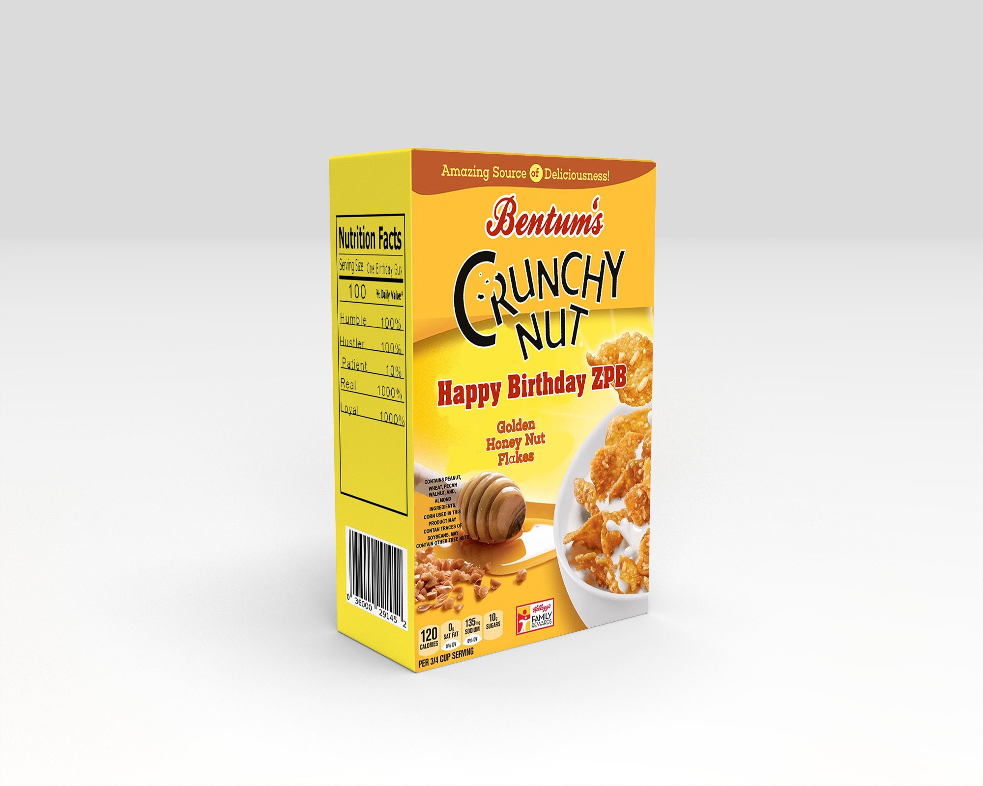 Custom Cereal Box Label|personalized Cereal|download| Printable| Custom ...
