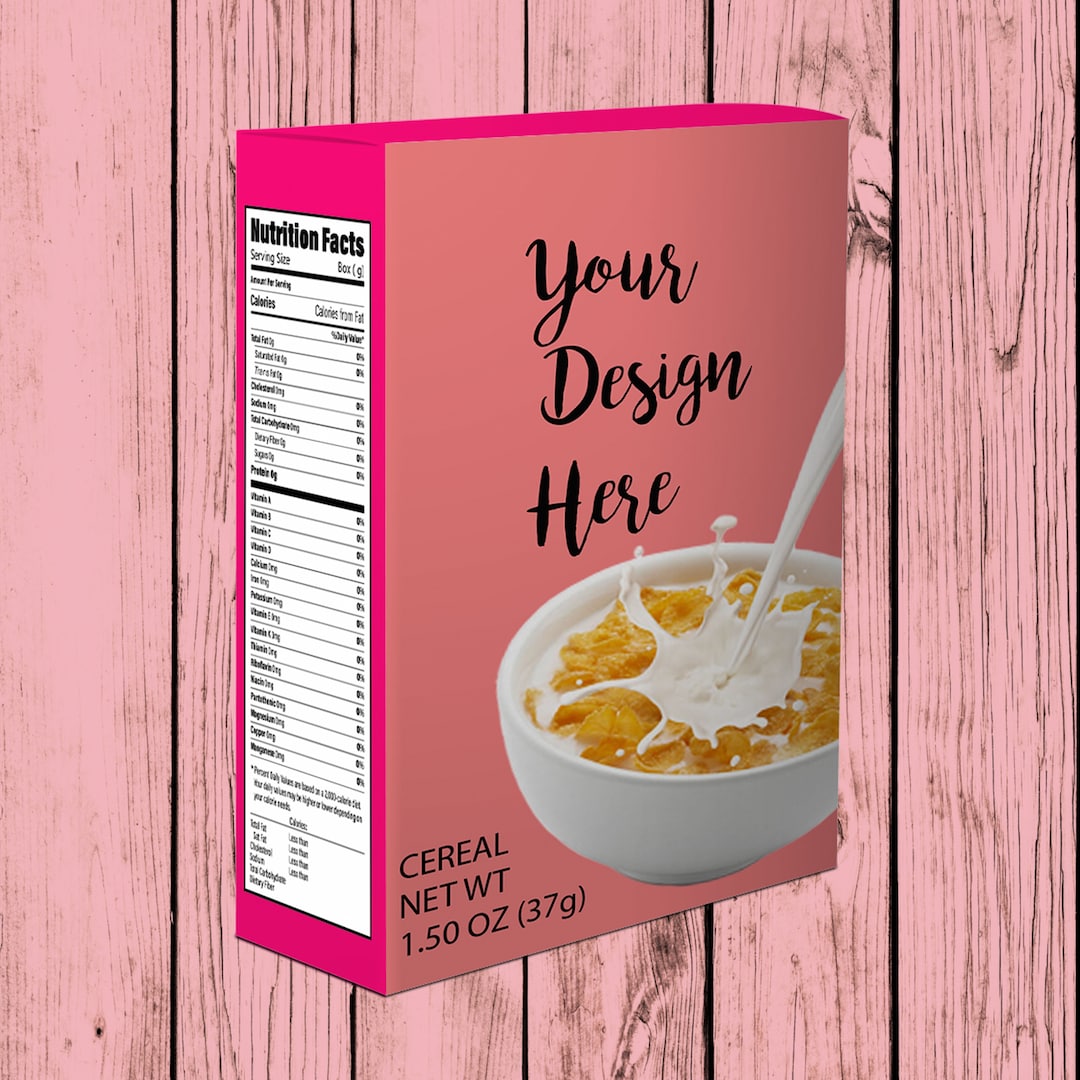 Mini Custom Cereal Box Label|personalized Cereal|download| PRINTABLE ...