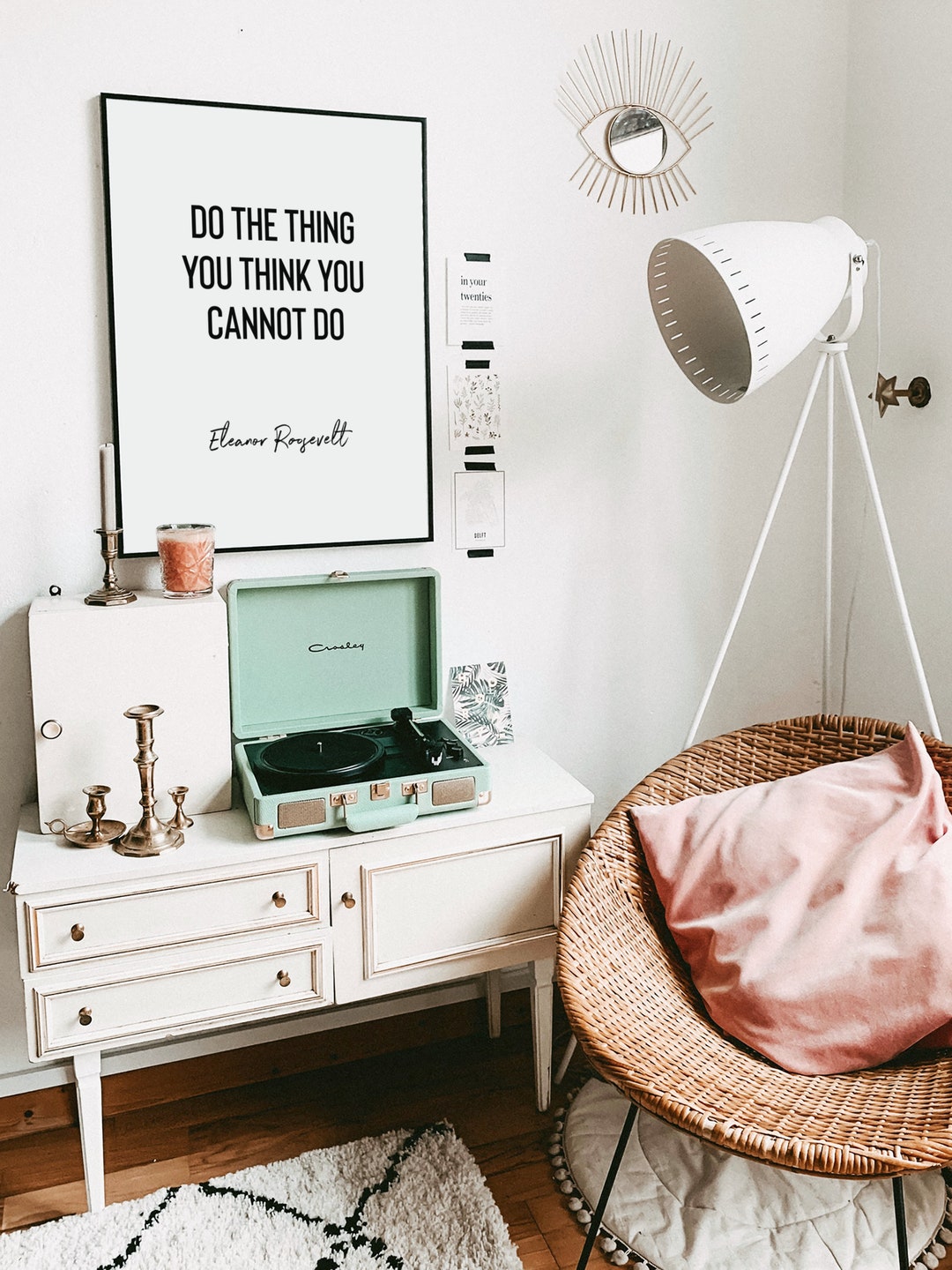 Eleanor Roosevelt Quote Poster. Roosevelt Motivation Quote Print ...