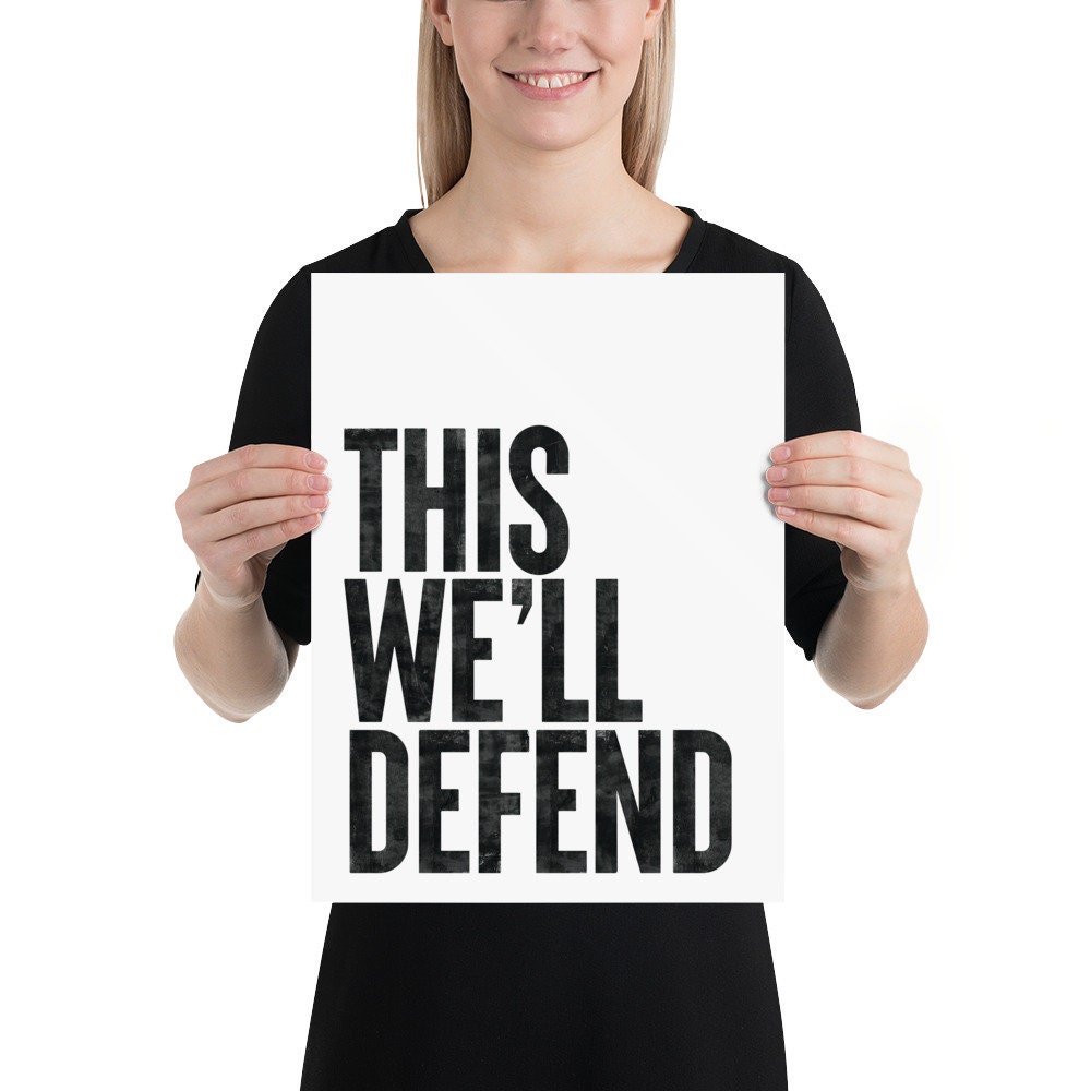 US Army Motto Print. This We'll Defend. Patriotic Decor Poster. July ...