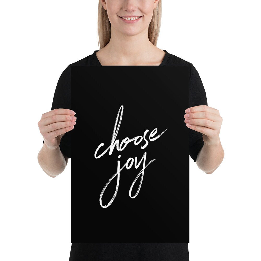 Choose Joy Art Print. Handwritten Positivity Print. Christian Art ...