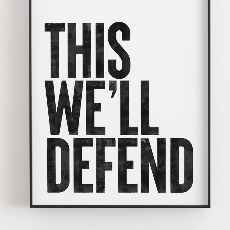 US Army Motto Print. This We'll Defend. Patriotic Decor Poster. July ...