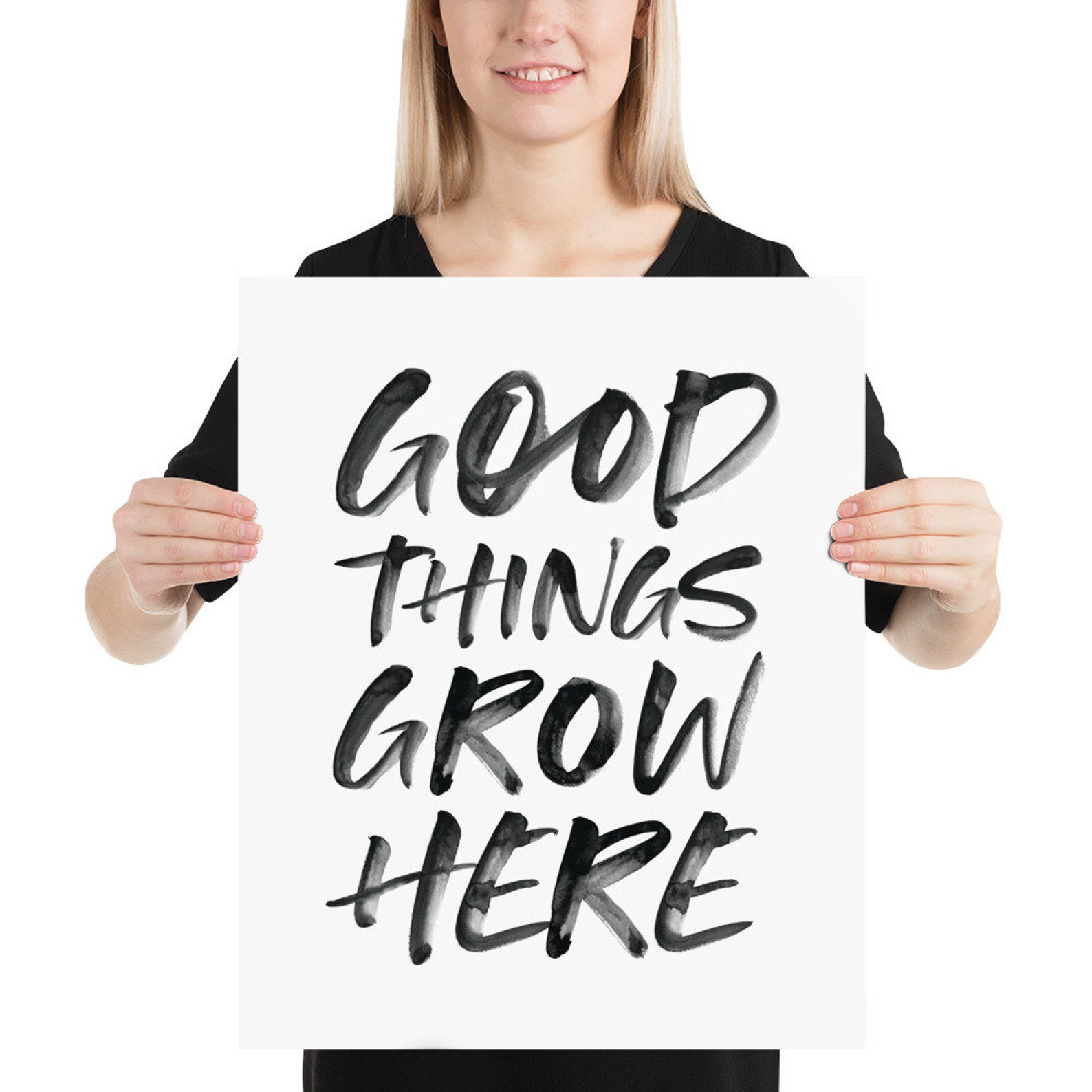 Good Things Grow Here Print. Watercolor Family Print. Garden Living ...