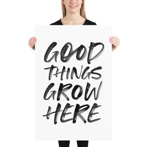 Good Things Grow Here Print. Watercolor Family Print. Garden Living ...
