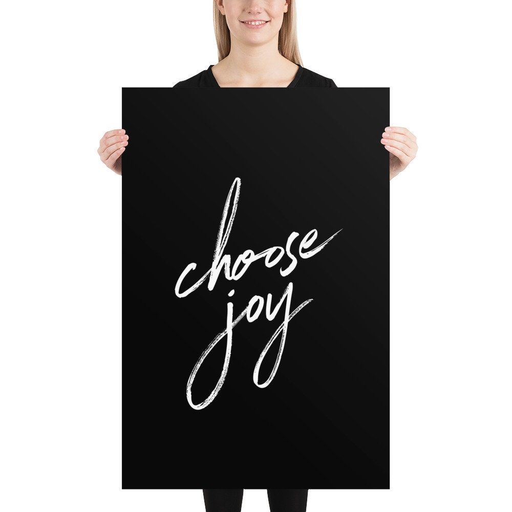 Choose Joy Art Print. Handwritten Positivity Print. Christian | Etsy