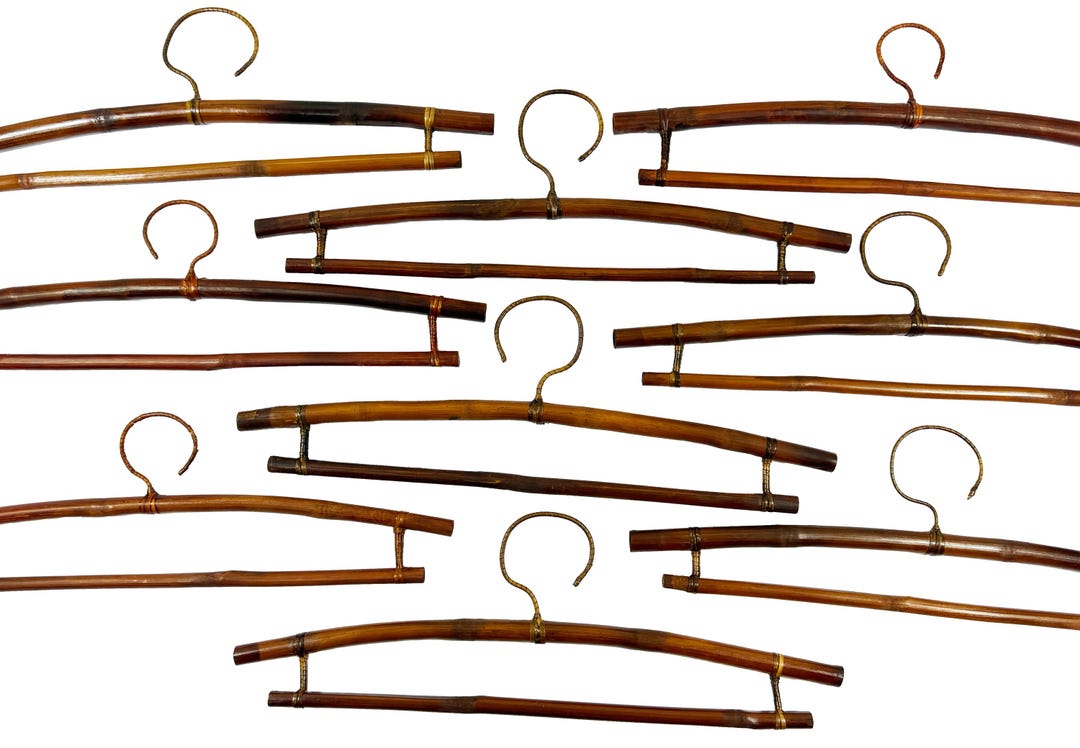 Handcrafted Bamboo Clothes Hanger & Textile Hanger - Etsy