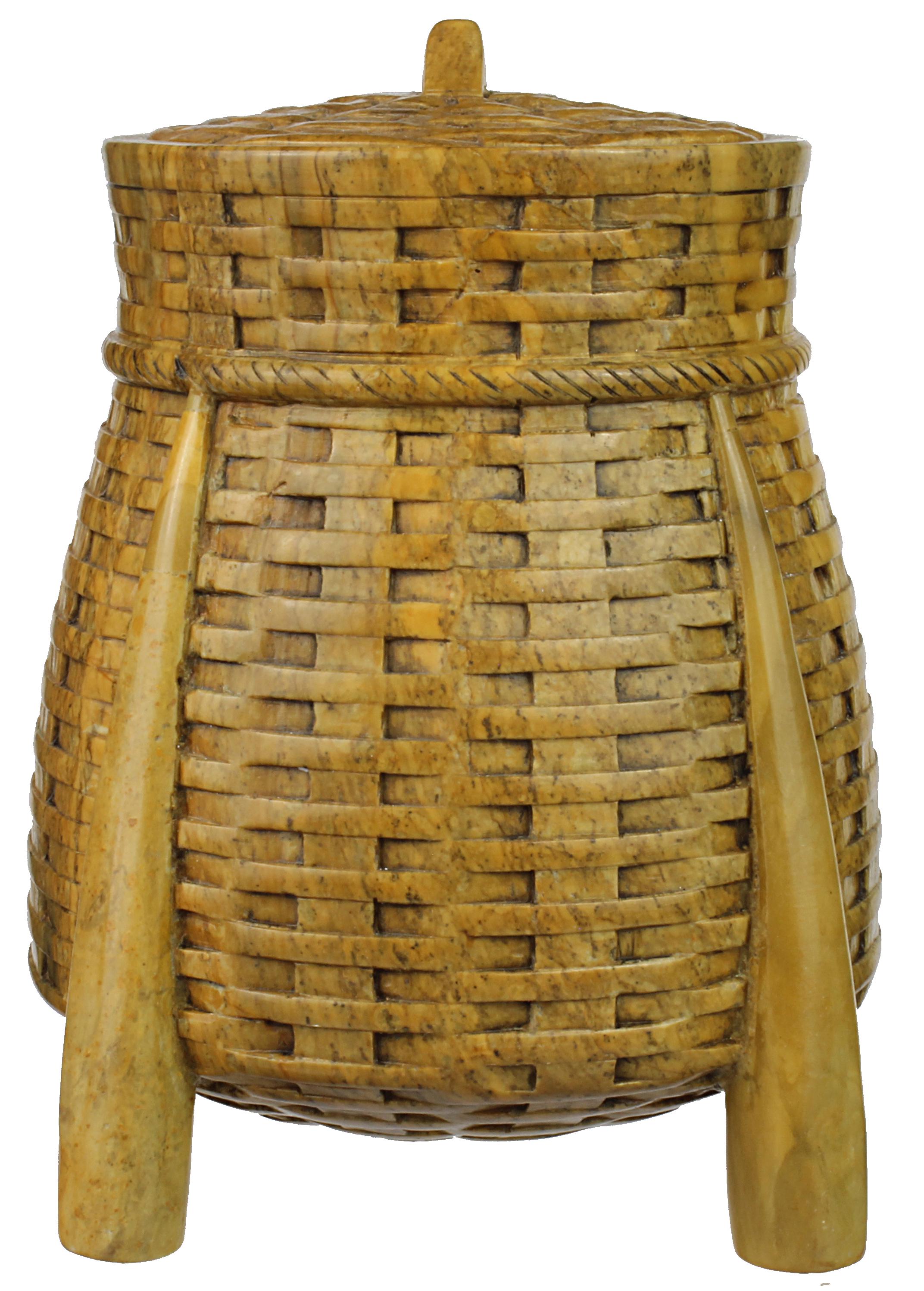 4-leg Wicker Weave - Soapstone Trinket Decor Jar With Lid - Etsy