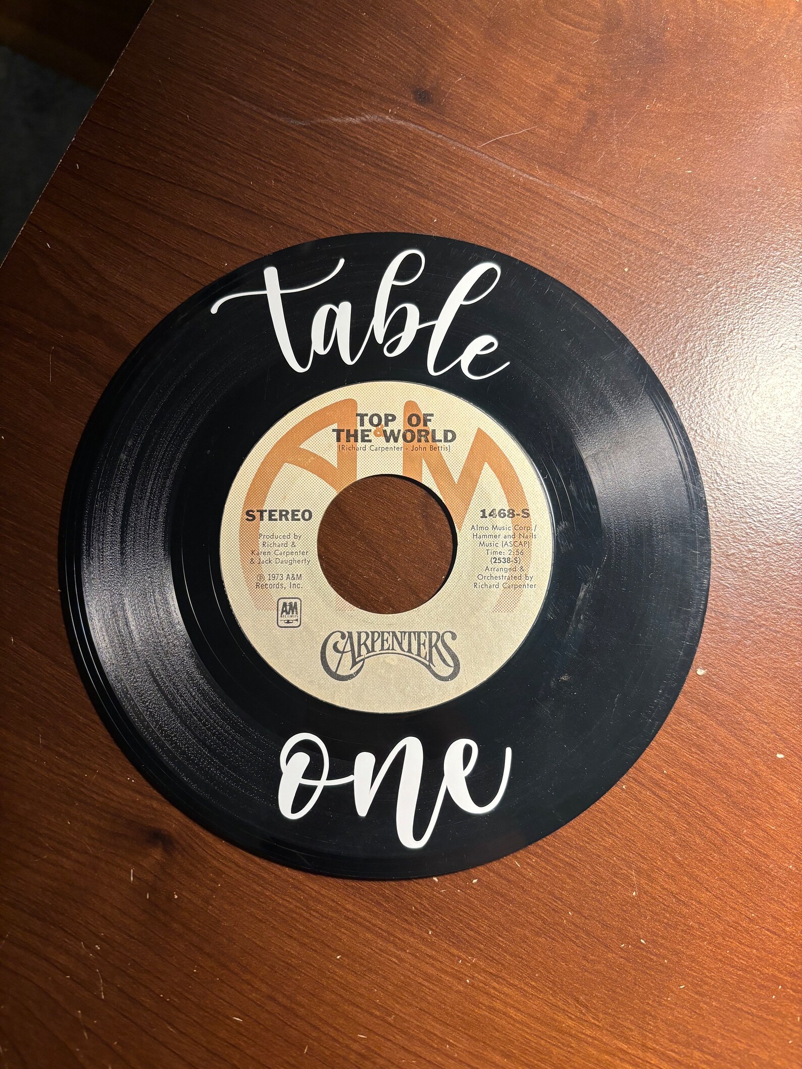 Black Vinyl Record Table Numbers, Wedding Table Decor, Black Table ...