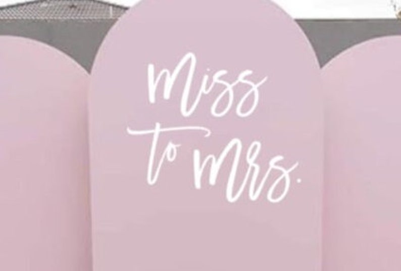 Miss to Mrs Decal Bridal Shower Backdrop Miss to Mrs Sticker for ...