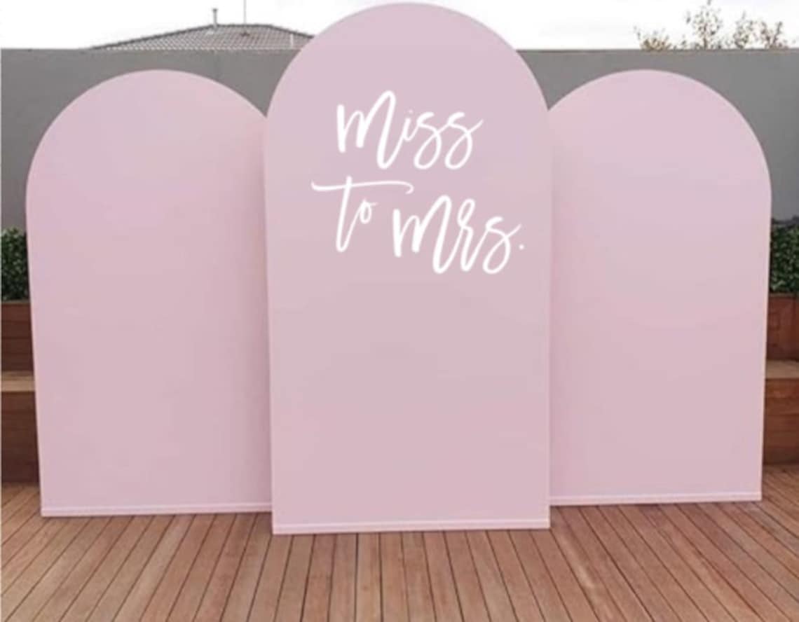 Miss to Mrs Decal Bridal Shower Backdrop Miss to Mrs Sticker for ...