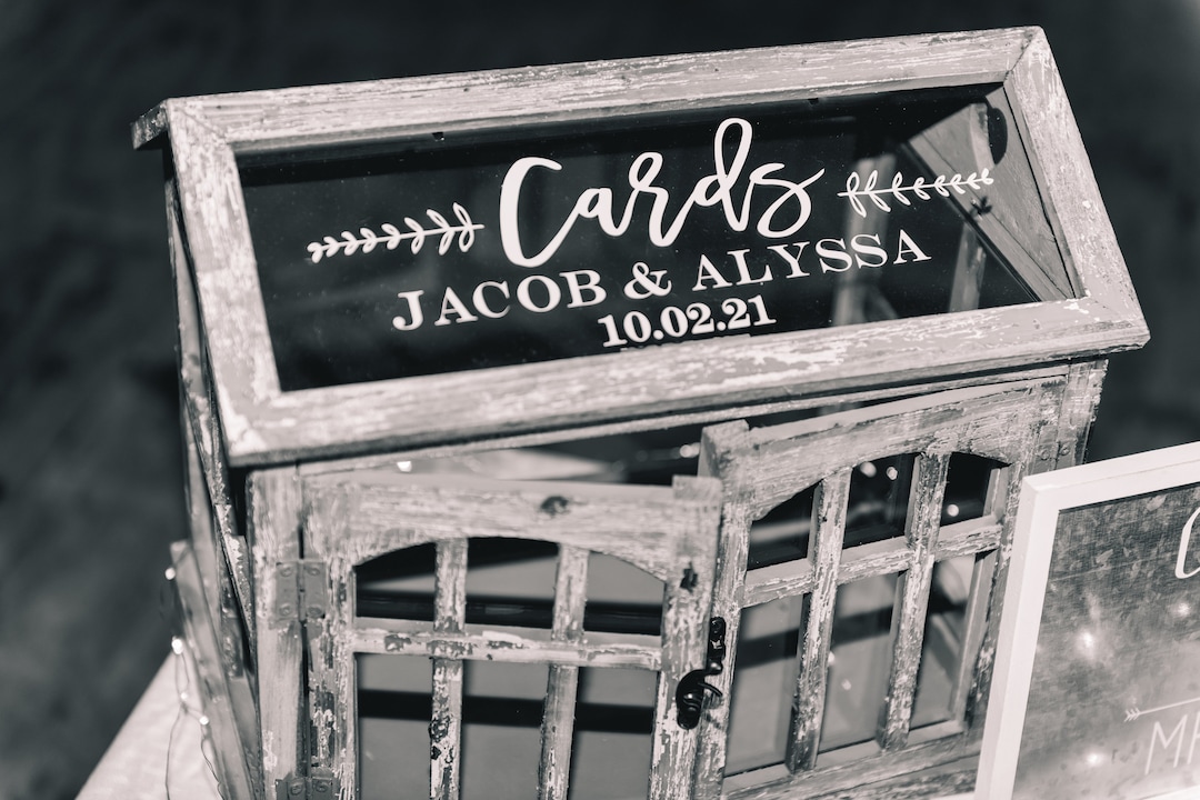 Cards Decal Wedding Card Box Decal Decal Only Wedding Decal Sticker ...