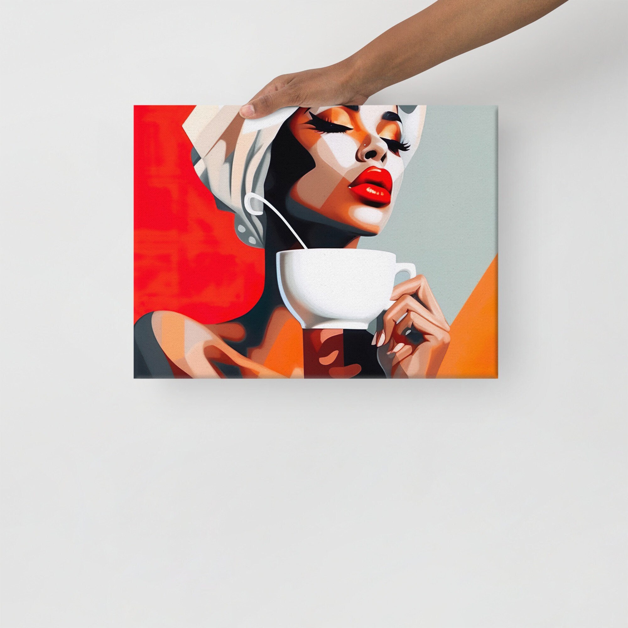 Modern Morning Coffee Canvas - Etsy