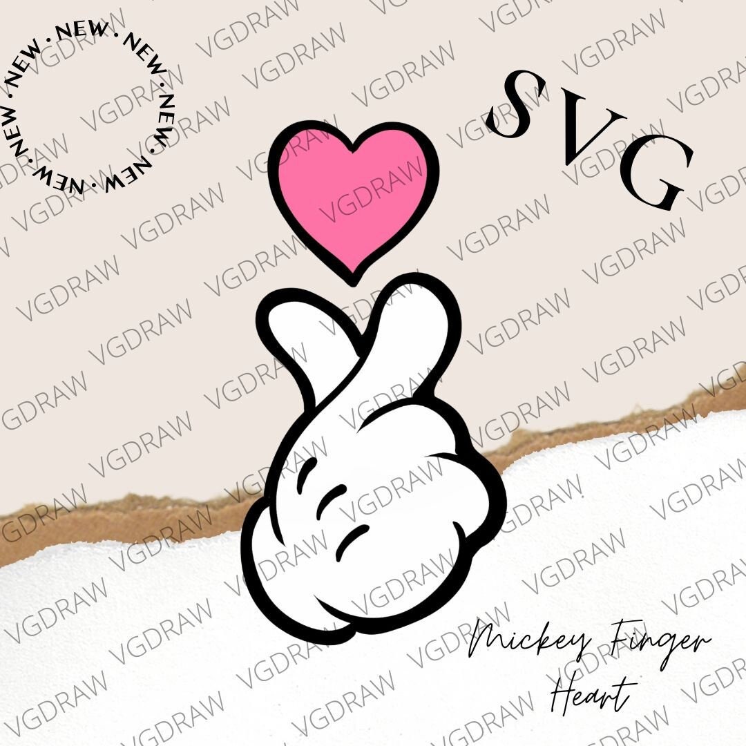 Finger Heart SVG Digital Download - Etsy
