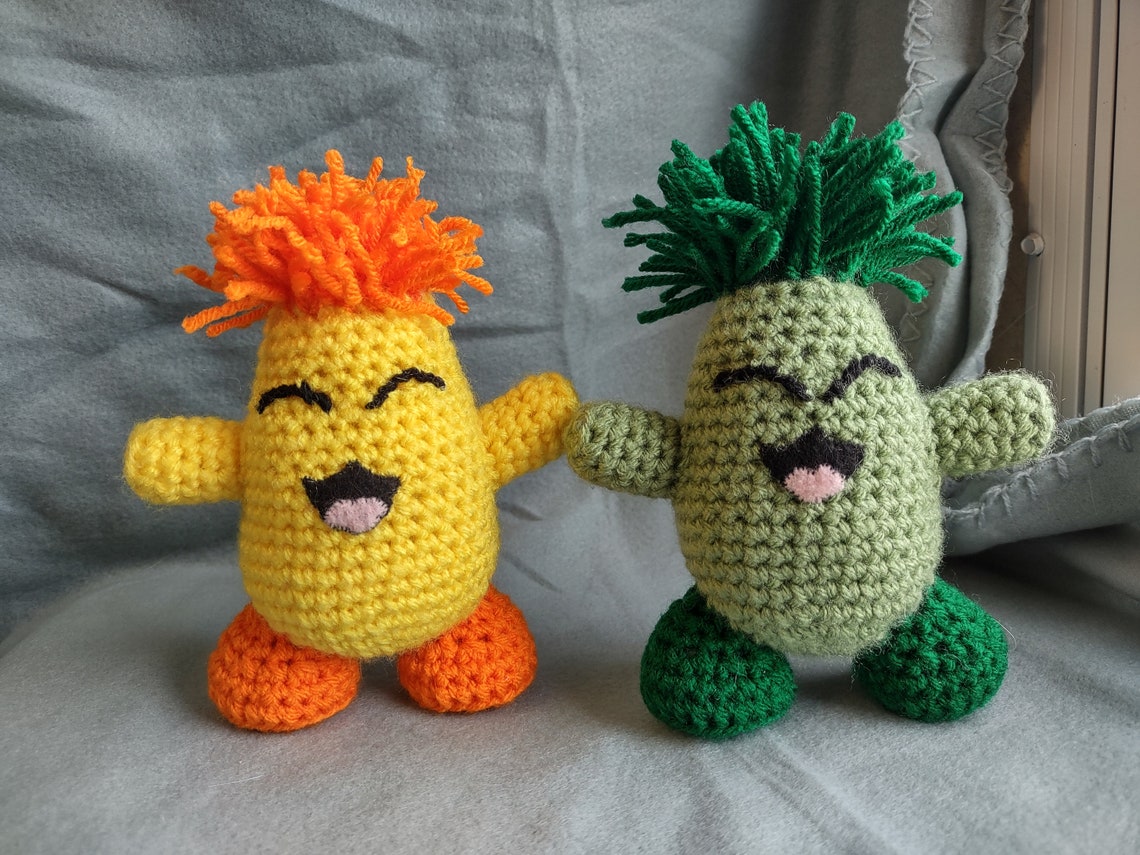 Crochet Neopets Chia Inspired Plushie. Amigurumi Nostalgic Virtual Pet ...