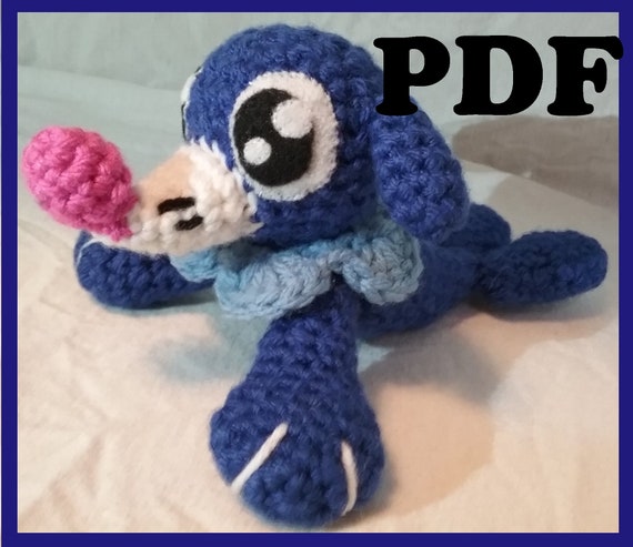 Amigurumi Popplio Inspired Plush Pokemon Crochet PDF PATTERN | Etsy