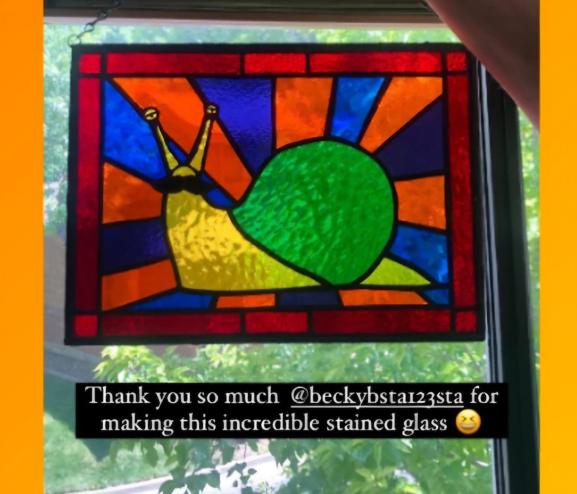 Eric the Snail Stained Glass Pattern - Etsy