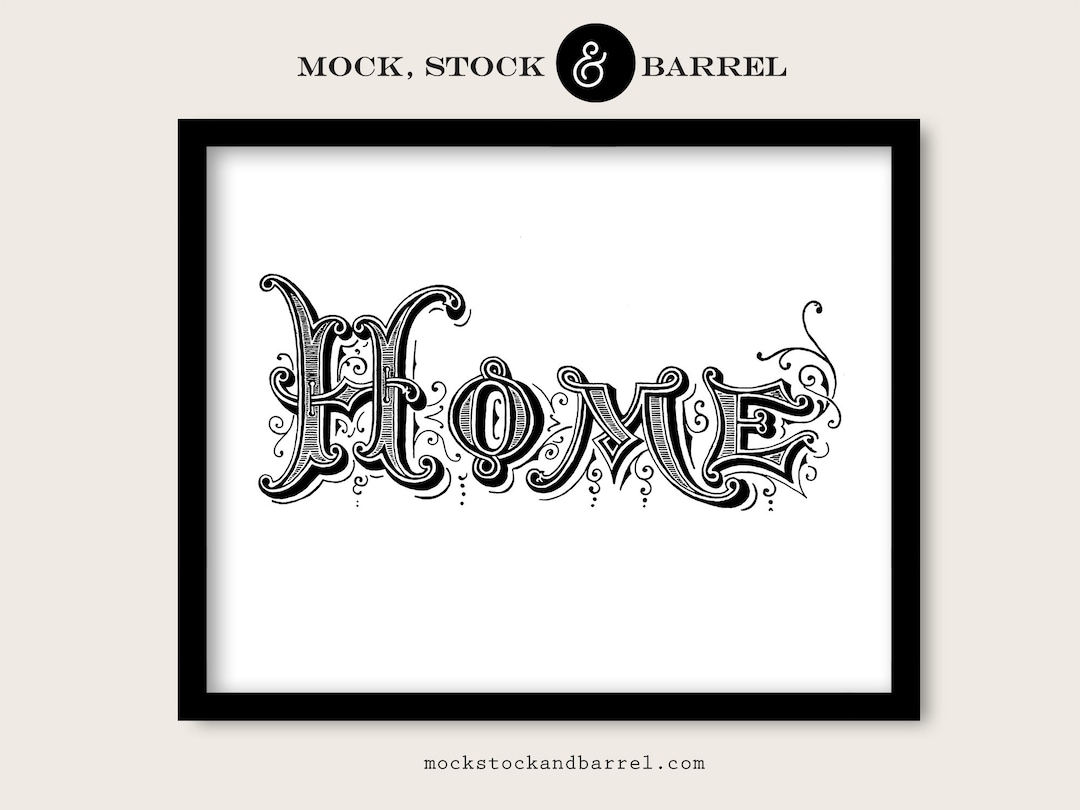 HOME Welcome Sign Printable Victorian Decor - Etsy