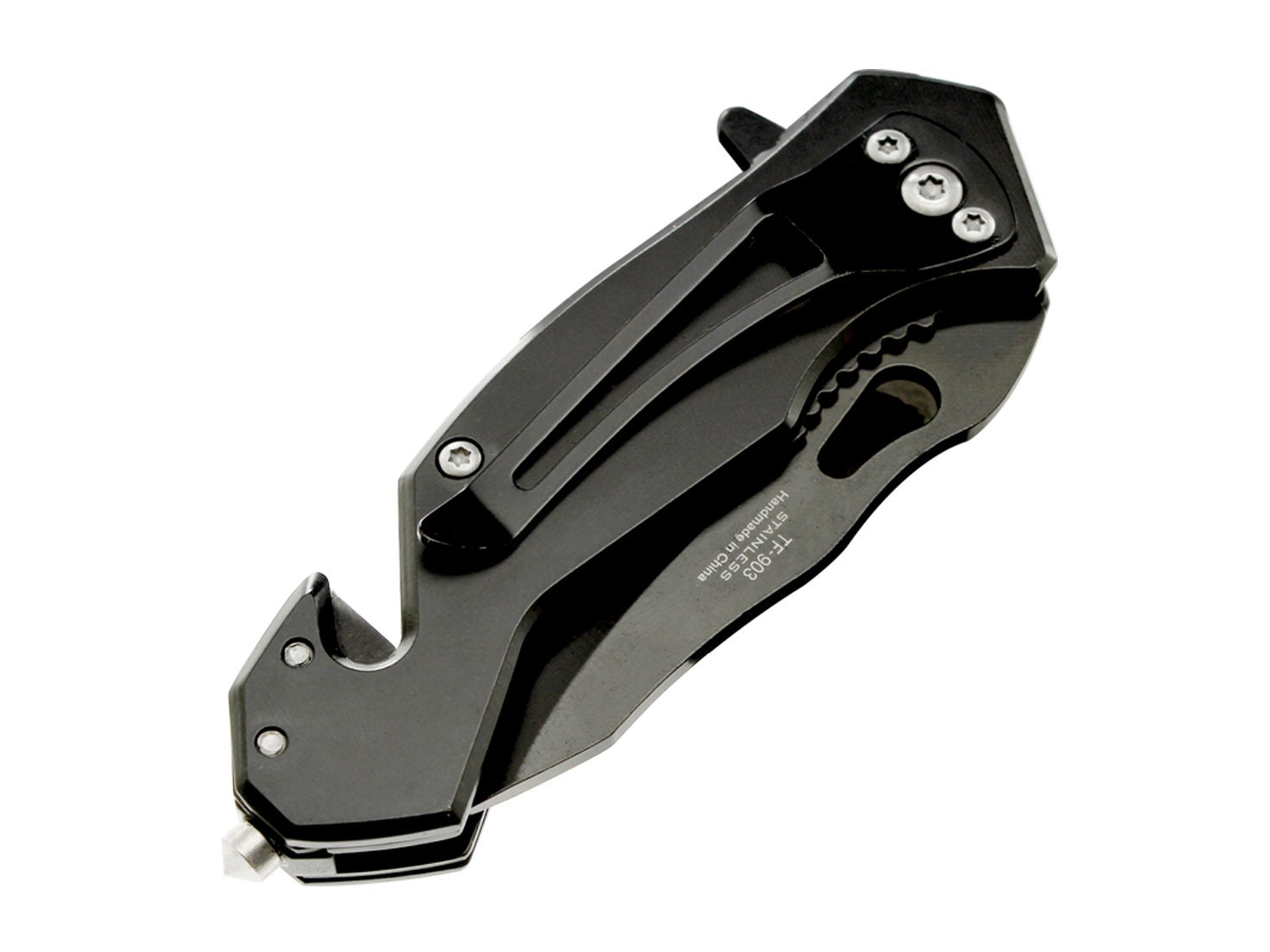 Folding Rescue Pocket Knife Glass Break Seatbelt Cutter Black - Etsy