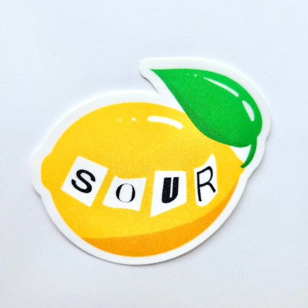 SOUR Lemon Sticker •vinyl Sticker•laptop Sticker•vinyl Laptop Sticker ...