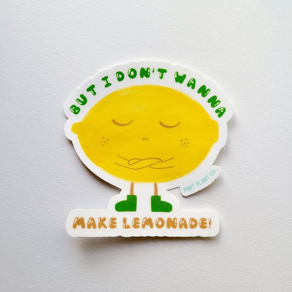 Pouty Lemon Sticker vinyl Stickerlaptop Stickervinyl Laptop - Etsy