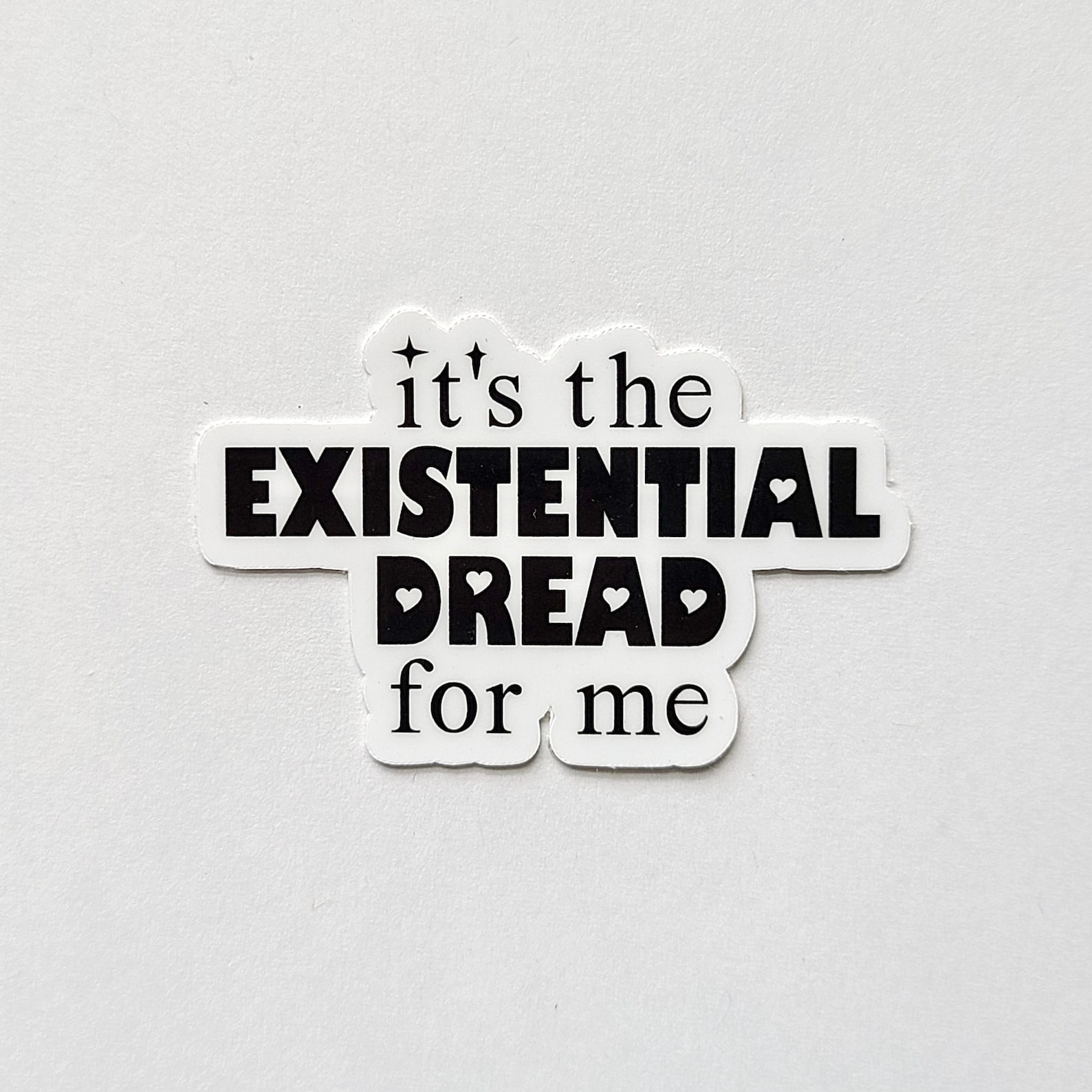 Existential Dread Tiktok Sticker vinyl Stickerlaptop Stickervinyl Laptop Stickerwater ...